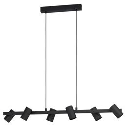 Eglo Hängeleuchte "GATUELA 1 Pendellampe, Stahl, IP20, E14, Esszimmerlampe, Modern, Lampe", 6, H: 110cm, 1 Stk., schwarz, Esszimmer, Leuchten,