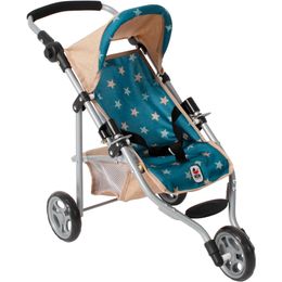 Bayer Chic 2000 CHIC2000 Jungen Puppenbuggy "Jogging-Buggy Lola", beige, Kunststoff, Metall, Stoff, B:33cm H:57cm T:70cm, Puppenwagen, mit klappbarem Verdeck