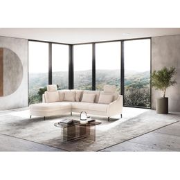 Sit & More Ecksofa SIT & MORE, B:257cm H:90cm T:239cm, beige, 95% Polyester, 5% Polyamid, Wohnzimmer, Sofas, "Soul L-Form", wahlweise mit Bettfunktion und