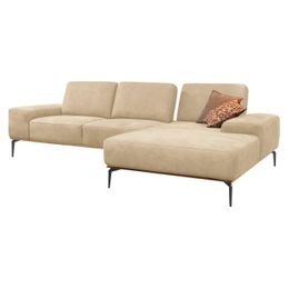 Ecksofa W.Schillig, B:299cm H:88cm T:178cm, beige, Longlife Xtra-Leder Z73: Naturwalkleder der Luxusklasse aus den erlesensten Rohh&auml;uten. Hautst&auml;rke