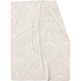 Wohndecke Biederlack, B:150cm L:200cm, grau, Mischgewebe, Wohndecken, "Swinging Paisley", mit zeitlosem Paisleymuster, Kuscheldecke