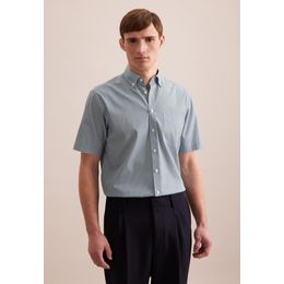 Seidensticker Herren Businesshemd "Regular", gr&uuml;n, Gr. 40, bedruckt, 100% Baumwolle, Hemden, Regular 1/2 Button-Down-Kragen Druck