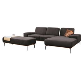 Ecksofa W.Schillig, B:319cm H:88cm T:178cm, braun, Longlife Xtra-Leder Z73: Naturwalkleder der Luxusklasse aus den erlesensten Rohh&auml;uten. Hautst&auml;rke