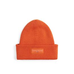 Tommy Jeans Herren Beanie "TJM LINEAR", orange, Strick, Baumwolle, Mützen, in Grobstrick, mit Umschlag