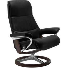 stressless "View" Set, Relaxsessel mit Hocker, mit Signature Base, Gr&ouml;&szlig;e M,Gestell Wenge
