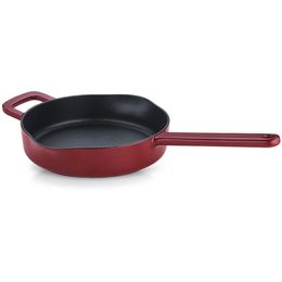 Fissler Bratpfanne "Moments Collection Gusseisen, Pfanne, rund, Schüttrand mit Ausgießern", Ø 26cm + Höhe 9cm, rot, Pfannen, Aroma-Bratfläche mit