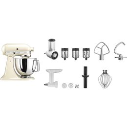 KitchenAid Küchenmaschine "5KSM125EER", B:24cm H:36cm T:37cm, beige, Küchenmaschinen, Gratis Fleischwolf+Gemüseschneider m. 3 Trommeln (Wert ca.
