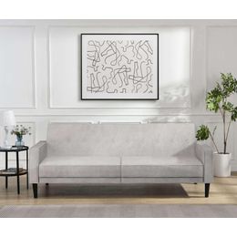 3-Sitzer DOREL HOME, B:213cm H:81cm T:86cm, grau, 100% Polyester, Sofas, "Avon", Schlafsofa 213cm, Bettfunktion (110/190cm), trendiger Cord o.