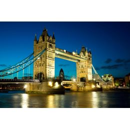 papermoon Fototapete "Tower Bridge", B/L: 5m x 2,8m, Bahnen: 10 Stk., bunt, Tapeten