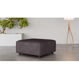 Polsterhocker OTTO HOME, B:90cm H:42cm T:90cm, grau, 100% Polyester, Hocker, "Polsterhocker Cavan, Maße B/T/H: 90/90/42 cm", passend zur Serie, mit