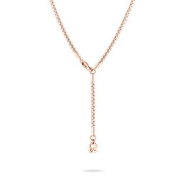ECHTZEIT Damen Kette mit Anhänger "Schmuck Geschenk Edelstahl Halskette The Sleek One", Edelstahl, L: 56 B: 2mm, rosa, Edelstahl, B:2mm, Halsketten