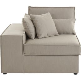 Sofaelement OTTO HOME, B:100cm H:75cm T:100cm, grau, Baumwollmix (60% Baumwolle/40% Leinen);Struktur fein (100% Polyester);Samtoptik (100%