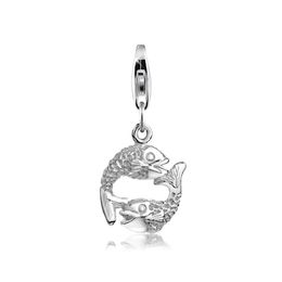 NENALINA Damen Charm-Einh&auml;nger "Fische Anh&auml;nger Meer Sternzeichen 925 Silber", ohne Stein, silber, Silber 925 (Sterlingsilber), Charms