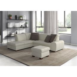 Sit & More Hocker SIT & MORE, B:60cm H:41cm T:60cm, beige, Luxus-Microfaser ALTARA NUBUCK (100% Polyester);Soft clean (98% Polyester, 2% Polyamid);Struktur fein