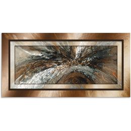 Wandbild Artland, B:60cm H:30cm, braun, Wohnzimmer, Bilder, "Gold Abstrakt 1", als Alubild, Leinwandbild, Poster in verschied. Gr&ouml;&szlig;en
