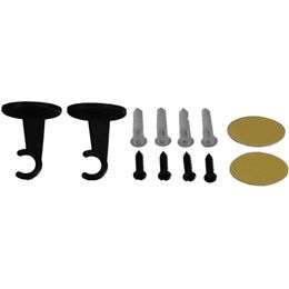 Klebetr&auml;ger Liedeco, schwarz, Kunststoff, Sichtschutzbefestigungen, Schraubtr&auml;ger f&uuml;r Cafehausstangen &Oslash; 8 mm
