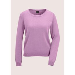 Madeleine Mode MADELEINE Damen Longpullover "Pullover Pullover", rosa, Gr. 48, Obermaterial: 100% Baumwolle CO., Pullover