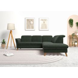 Sit & More Ecksofa SIT & MORE, B:250cm H:91cm T:220cm, gr&uuml;n, 90% Polyester 10%Polyamid, Wohnzimmer, Sofas, "Romero L-Form", wahlweise mit oder ohne TV-Funktion,