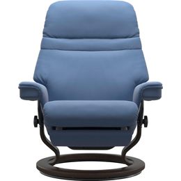 Relaxsessel stressless, B:88cm H:103cm T:78cm, blau, Leder BATICK: BATICK ist ein leicht korrigiertes, durchgefärbtes und genarbtes Möbelleder, bei