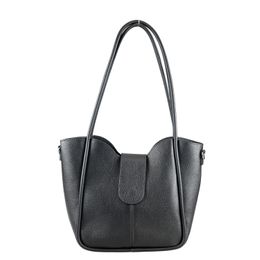 Damen Schultertasche "Nizza", Collezione Alessandro, schwarz, Leder, Taschen, aus weichem Leder, Made in Italy
