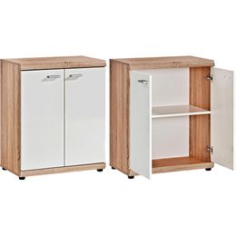 Sideboard Procontour, B:60cm H:74cm T:35cm, weiß, Wohnzimmer, Sideboards, "Sun BESTSELLER", Höhe 74cm, mit variabel verstellbaren Einlegeböden