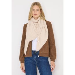 Cecil Damen Halstuch, beige, meliert, Stoff, 67% Viskose, 28% Polyester, 5% Elasthan, Modet&uuml;cher, aus softem Materialmix