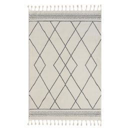 Hochflor-Teppich, B:140cm H:24mm L:200cm, grau, MyFlair M&Ouml;BEL & ACCESSOIRES, Polyester, Polypropylen (PP), Teppiche, "Moroccan Design, LAGERR&Auml;UMUNG",
