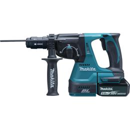 Makita Kombihammer "DHR243RTJ", B:85mm H:213mm L:353mm, blau, Bohrmaschinen, für SDS-PLUS 18 V, 5,0 Ah, inkl. Akku, Ladegerät und Koffer