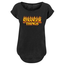 F4NT4STIC Damen T-Shirt "Stranger Things Fire Logo Women Netflix TV Series", schwarz, Gr. XS, Obermaterial: 100% Baumwolle, Shirts, Premium Qualit&auml;t