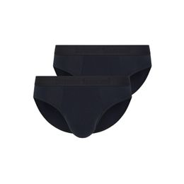 Bruno Banani Herren Slip "Slip Sportslip 2Pack Flowing 2er Pack", Gr. S, schwarz, Obermaterial: 93% Baumwolle CO. 7% Elasthan EL., Unterhosen