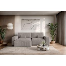 Ecksofa OTTO HOME, B:265cm H:89cm T:159cm, beige, 100% Polyester, Wohnzimmer, Sofas, "MATTS Schlafsofa mit Bettkasten, Maße B/T/H: 265/159/89 cm",