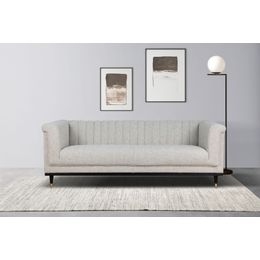 2-Sitzer Home Affaire, B:180cm H:71cm T:85cm, beige, 100% Polyester;Samtoptik (100% Polyester), Scheuertouren >100.000, Pilling: 5, Sofas, "Chamby",