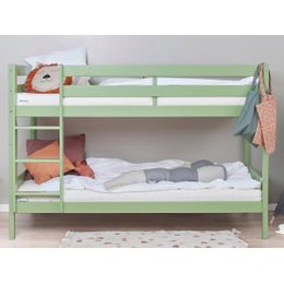 Etagenbett Hoppekids, B:101cm H:140cm L:206cm, gr&uuml;n, Kinderzimmer, Etagenbetten, "ECO Comfort Kinderbett 90x200 oder 70x160 aus Massivholz in 4