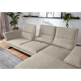 Ecksofa W.Schillig, B:291cm H:94cm T:164cm, braun, Flachgewebe S22 (100% Polyester), Wohnzimmer, Sofas, "broadway, Designsofa mit tollem