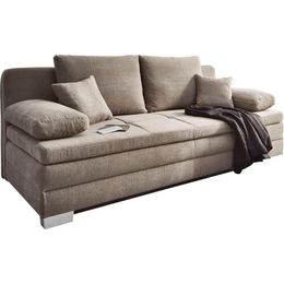 Jockenh&ouml;fer Schlafsofa, B:203cm H:85cm T:106cm, beige, JOCKENH&Ouml;FER GRUPPE, Luxus-Microfaser (100% Polyester), Jugendzimmer, Sofas, "Lindau", inklusive Bettkasten