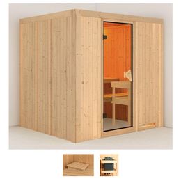 Karibu Sauna "Sodin", ohne Ofen, (ohne Ofen), beige, Saunen, ohne Ofen