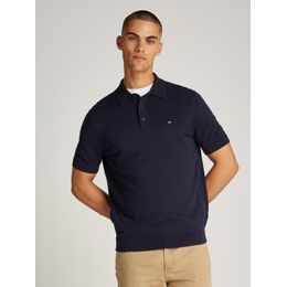 Tommy Hilfiger Herren Poloshirt "ESSENTIAL COTTON KNITTED POLO", blau, Gr. XXL, Strick, Obermaterial: 100% Baumwolle, Shirts