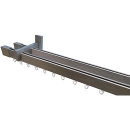 Innenlaufschiene Indeko, L:320cm &Oslash;:35mm, grau, Aluminium, Gardinenstangen, "Trend-Line", Wunschma&szlig;l&auml;nge