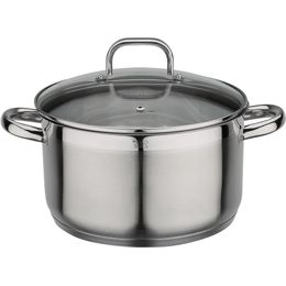 GSW Fleischtopf "Fogo", 6 l + &Oslash; 24cm + H&ouml;he 13,5cm, silber, T&ouml;pfe, Induktion