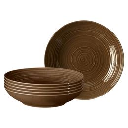 Seltmann Weiden Pastateller "Pastateller Terra ø 26 cm 6er Set", braun, Speiseteller