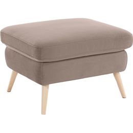 Hocker, B:72cm H:47cm T:62cm, grau, exxpo - SOFA FASHION, Korpus: 100% PES;Luxus-Microfaser (100% Polyester), Wohnzimmer, Hocker, "Scandi bequem und