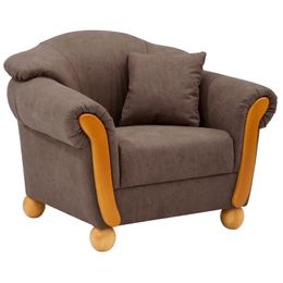 Sessel Home Affaire, B:103cm H:83cm T:81cm, braun, Wohnzimmer, Sessel, "Milano, Loungesessel", hoher Sitzkomfort mit Federkernpolsterung, incl.