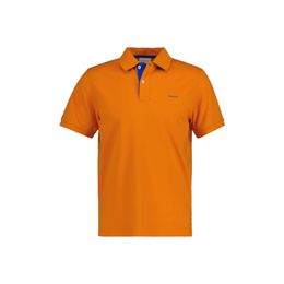 Gant Herren Poloshirt "Poloshirt REGULAR CONTRAST PIQUE RUGGER 1er Pack", orange, Gr. M, Obermaterial: 96% Baumwolle CO. 4% Elasthan EL., Shirts