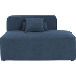 Recamiere Home Affaire, B:140cm H:76,5cm T:93cm, blau, 100% Polyester, Sofas, "Sundstrup", Modulserie, individuelle Zusammenstellung
