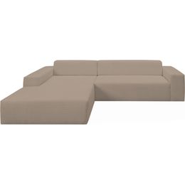 Ecksofa WERK2, B:311cm H:70cm T:210cm, braun, 100% Polyester, Wohnzimmer, Sofas, "Zeus-XL, Mega-Sofa mit gro&szlig;er Sitztiefe, Stellma&szlig;e 311cm x 210cm",