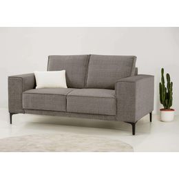 2-Sitzer OTTO HOME, B:164cm H:85cm T:83cm, beige, 100% Polyester, Sofas, "Kompaktsofa Oland, Struktur, Flachgewebe, Luxus-Microfaser, Boucle", 164