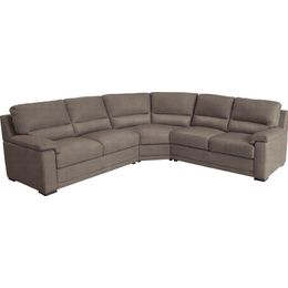 Ecksofa Egoitaliano, B:266cm H:90cm T:246cm, braun, Luxus-Micofaser CASHMERE in Lederoptik (100% Polyester) ist ein neues technisches Gewebe mit