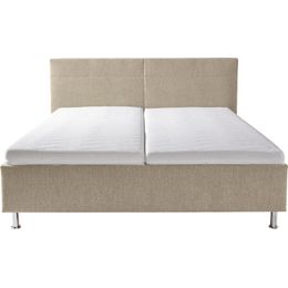 Polsterbett Alina, B:178cm H:106cm L:210cm, beige, Struktur fein TCM (100% Polyester), Betten, "Steven", wahlweise mit Matratze und Lattenrost, in
