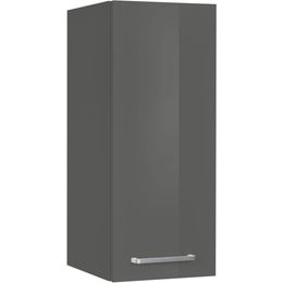 H&auml;ngeschrank Nobilia, B:30cm H:72cm T:37,2cm, grau, K&uuml;che, Schr&auml;nke, ""Flash", Ausrichtung w&auml;hlbar, vormontiert", in drei Breiten: 30, 45 und 60 cm,