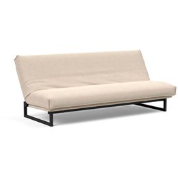 Schlafsofa, B:200cm H:82cm T:95cm, braun, INNOVATION LIVING , 100% Polyester, Jugendzimmer, Sofas, "Fraction Dauerschlaffunktion, schlicht und